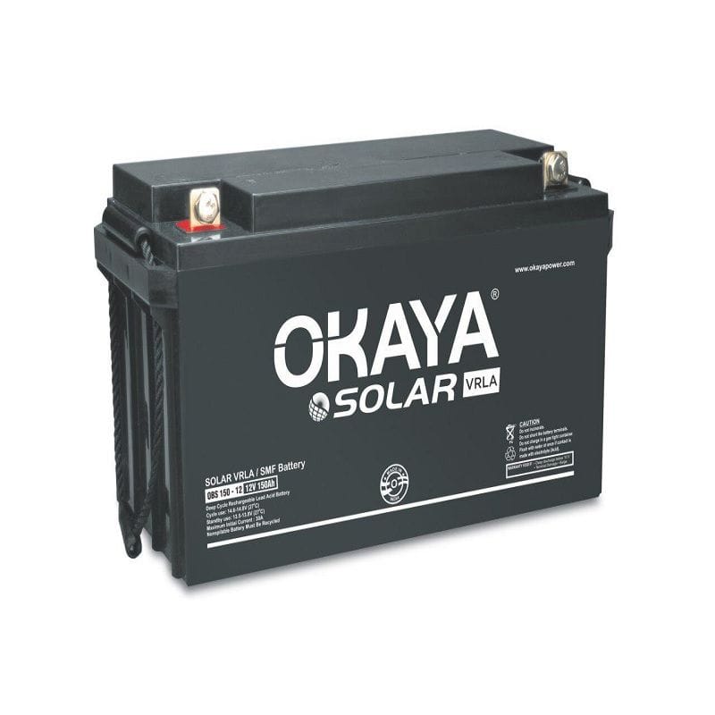 Okaya - 12V 100AH Solar VRLA Battery - OK-OBS100-12 - Security Supplies