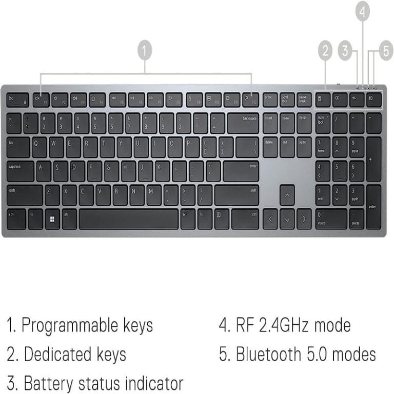 Dell - Premier Multi-Device Wireless Bluetooth Keyboard and Mouse ...