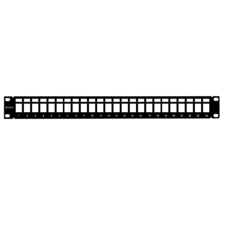 Avalon - Cat 6A 1U Unshielded Blank Patch Panel 24 Port, 19inch ...
