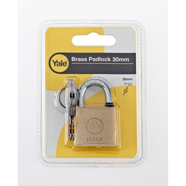 Yale - 110 Series Brass Padlock, 30mm - Security Supplies