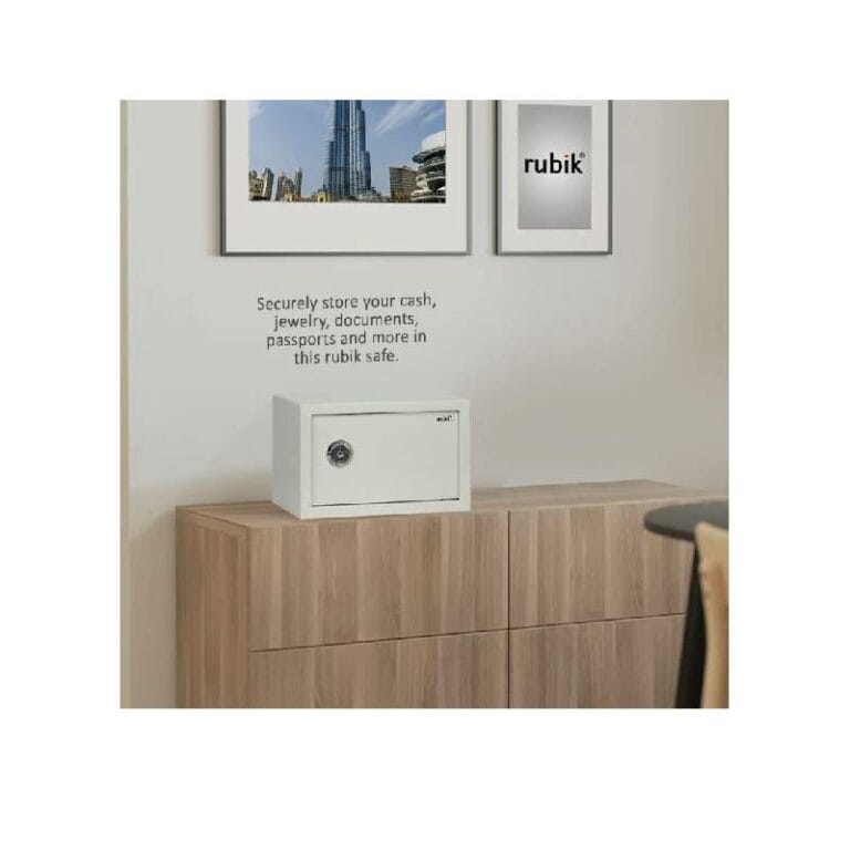 Rubik - Key Operated Safe Box, Off White - RB20K - Security Supplies