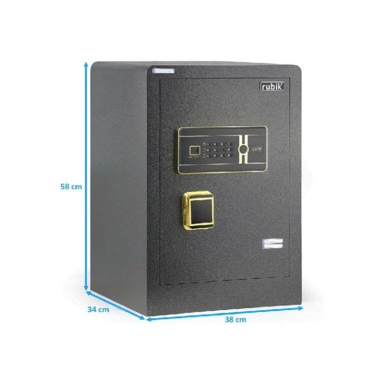 Rubik - Larg Safe Box Large with Digital Keypad and Key Lock, Black ...