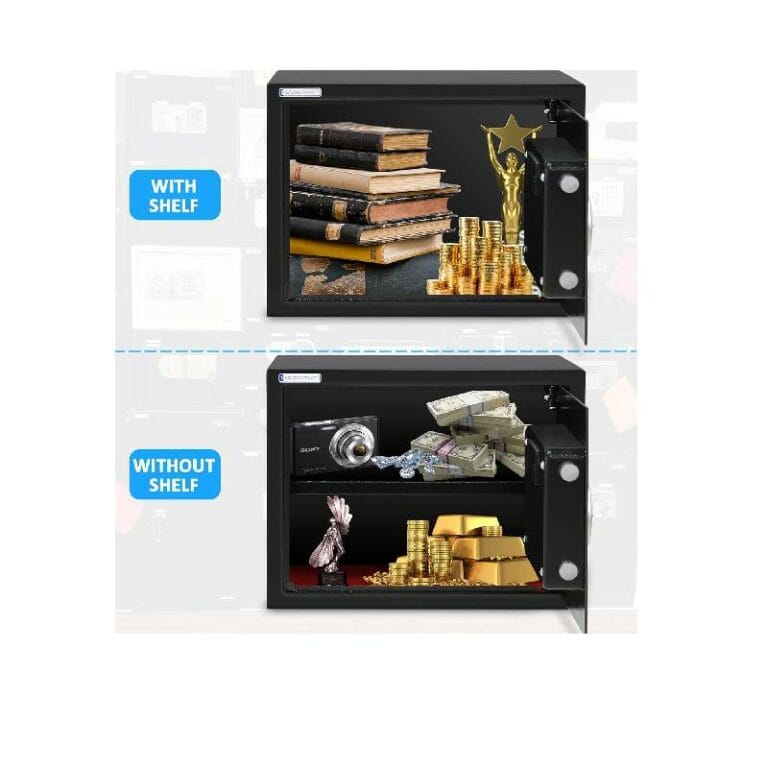 Rubik - Large Safe Box A4 Documents Size with Key and Pin Code Keypad ...