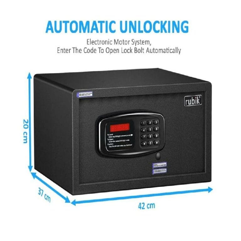 Rubik - Large Safe Box with Hotel Style Digital Lock and Key Entry for ...