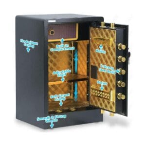 Rubik - Large Safe Box with Dual Security Fingerprint, Digital Keypad ...