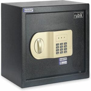 Rubik - Locker Safe Box A4 Document Size with Key and Keyless Entry ...