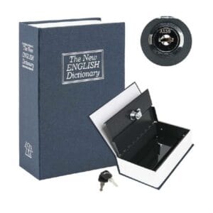 Rubik - Metal Dictionary Book Safe with Key Lock, Small - Navy Blue ...