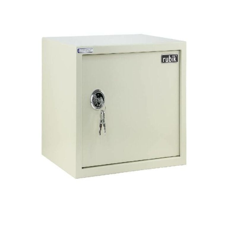 Rubik - Safe Box A4 Document Size Locker with Key Lock, OFF White ...