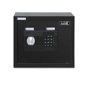 Rubik - Safe Box A4 Document Size with Key and Digital Keypad, Black ...
