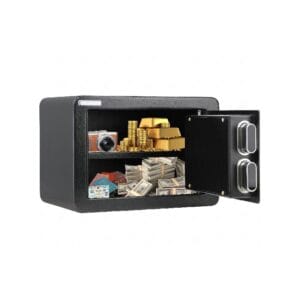 Rubik - Safe Box with Biomatric Fingerprint and Key Lock, Black ...