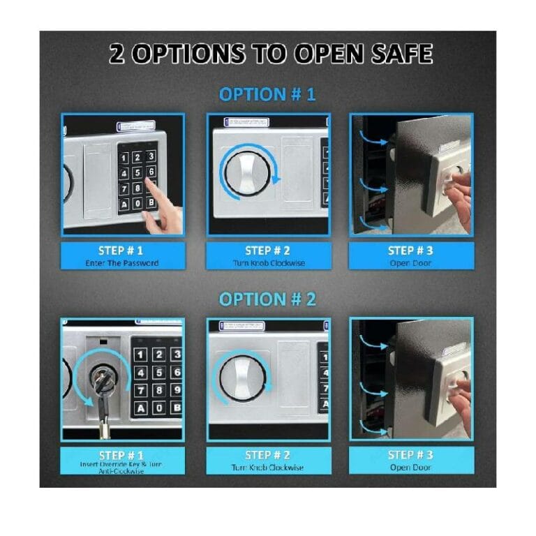 Rubik - Safe Box with Digital Keypad and Key Lock, Off White - Security ...