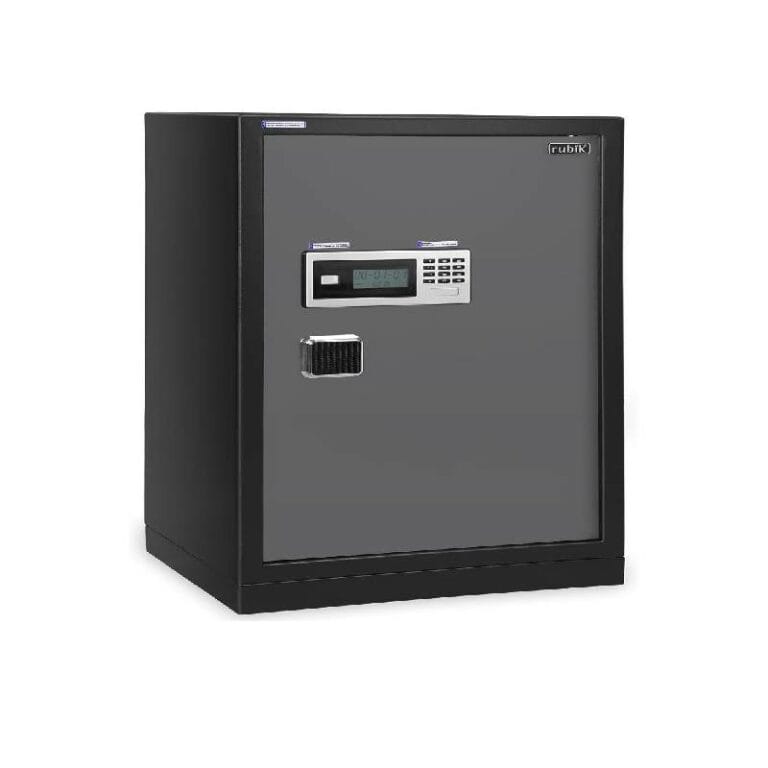 Rubik - Safe Box with Dual Security Fire Resistant Locker, Black/Grey ...