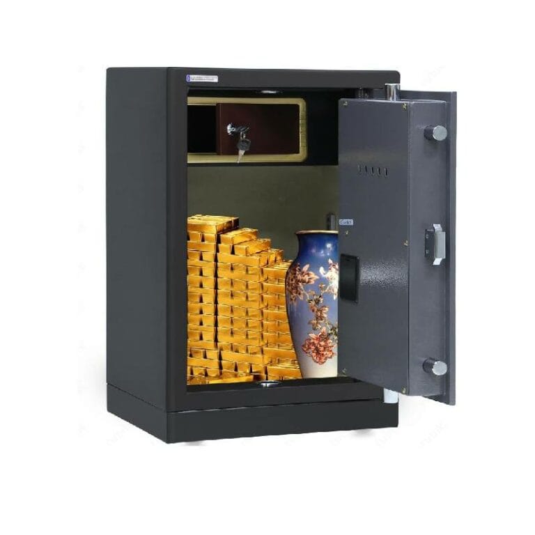 Rubik - Safe Box with Dual Security Fire Resistant Locker, Black/Grey ...