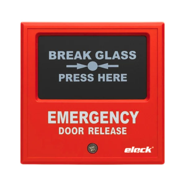 Elock - Emergency Break Glass Door Release (Red) - El-Ebg - Security ...