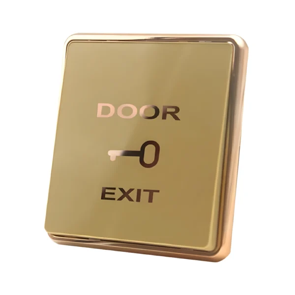 Elock EL-EM252A Auto Reset Exit Button | Gold Text | Security Supplies
