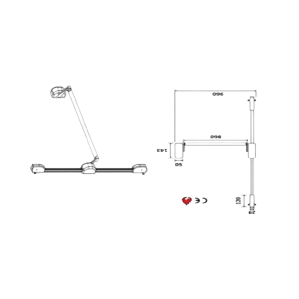 Elock Push Bar Exit Device | 2-Point Lock, CE Mark, Fire Rated